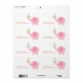Pink Elephant Bookplates Labels | Zazzle