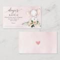 Pink Elephant Diaper Raffle Baby Shower Card | Zazzle