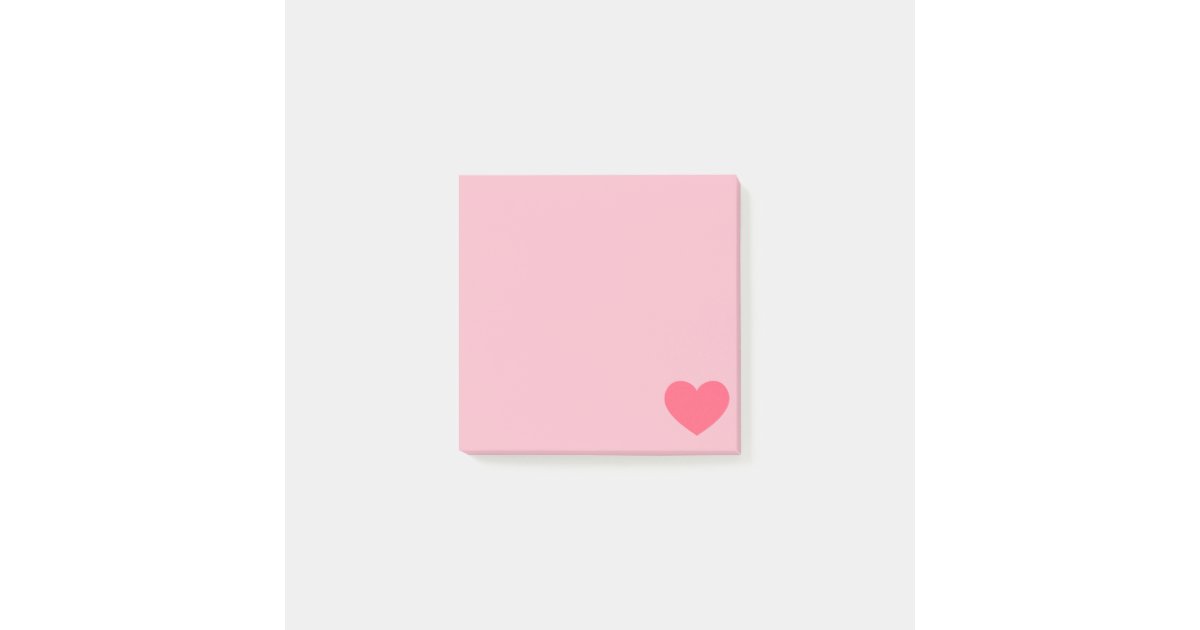 Pink Emoji Heart Post-it Notes | Zazzle