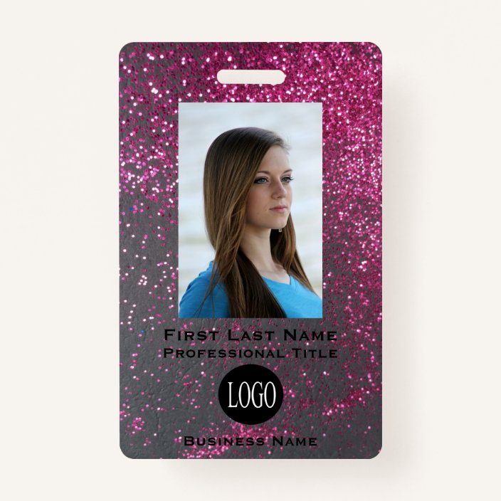 Pink Employee Name Tags ID Badges Tag Badge | Zazzle.com