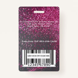 Pink Employee Name Tags ID Badges Tag Badge | Zazzle