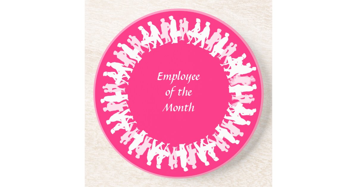 Pink Employee of the Month Coaster | Zazzle
