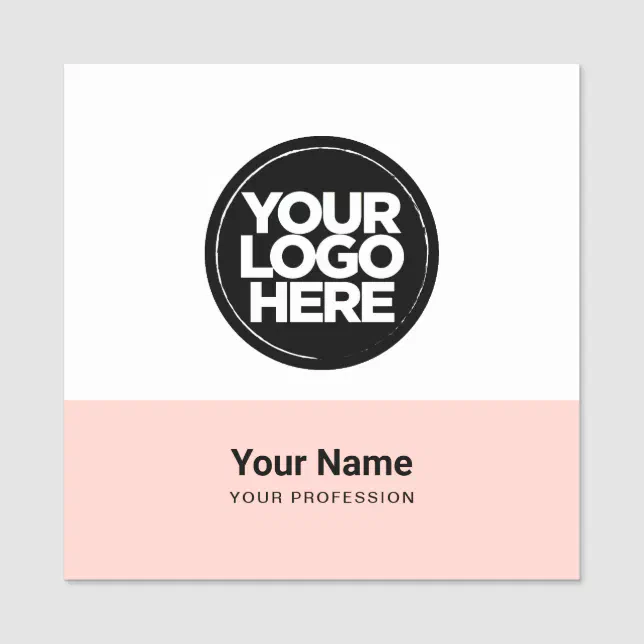 Pink Employee Pin Name Tag or Magnetic with Logo | Zazzle