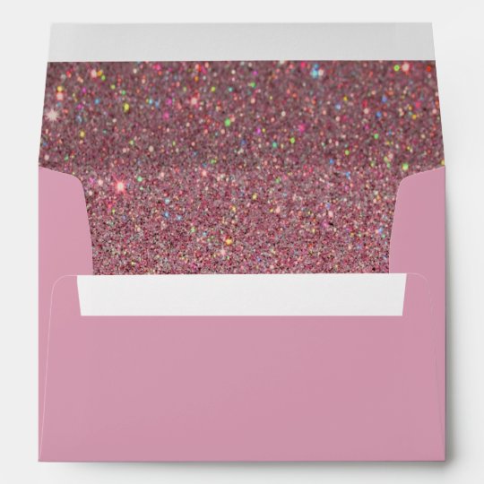 Pink Envelope, Pink Glitter Lined Envelope | Zazzle.com