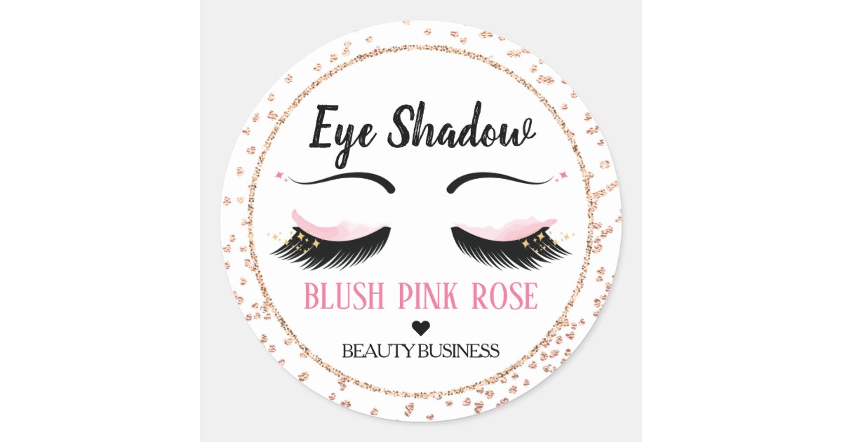 Pink Eye Shadow | Eyelashes | Makeup Label | Zazzle