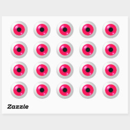 Pink Eyeball Classic Round Sticker | Zazzle