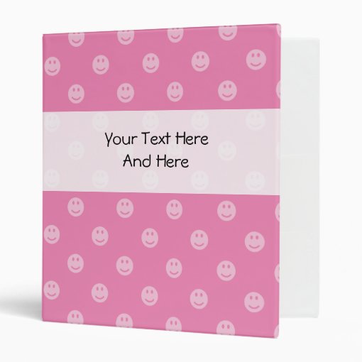 Pink face binder for teen school girls | Zazzle