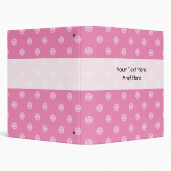 Pink face binder for teen school girls | Zazzle