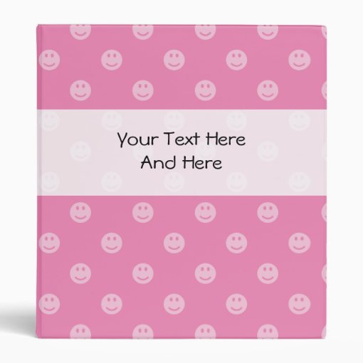 Pink face binder for teen school girls | Zazzle