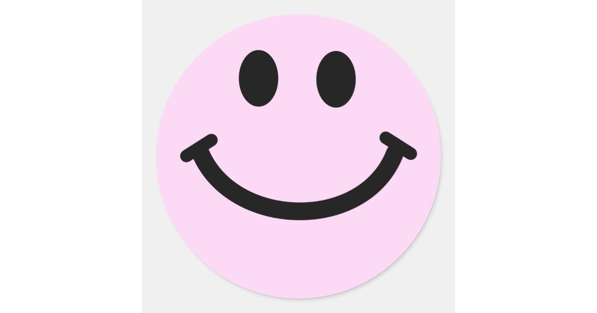 Pink face classic round sticker | Zazzle