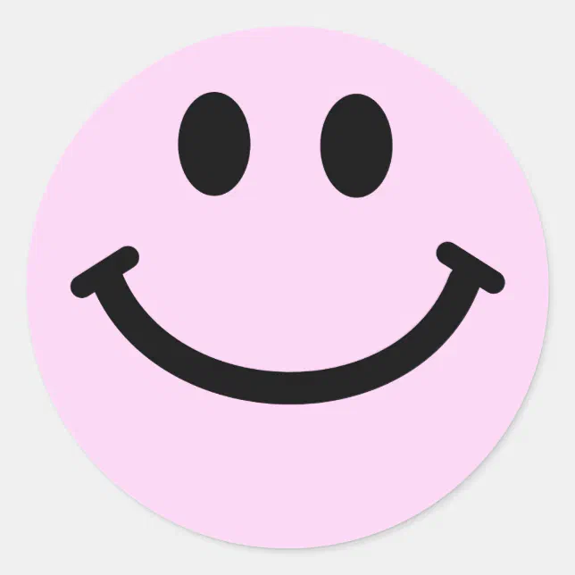 Pink face classic round sticker | Zazzle