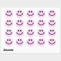 Pink face classic round sticker | Zazzle