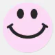 Pink face classic round sticker | Zazzle