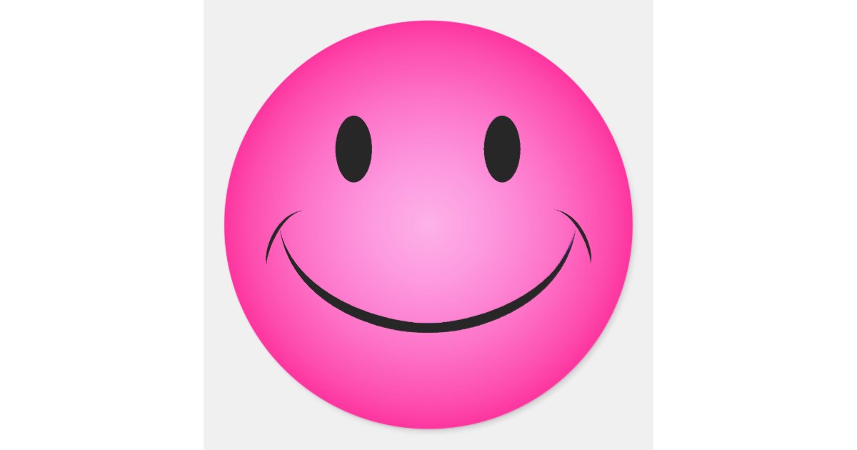 Pink Face Sticker | Zazzle