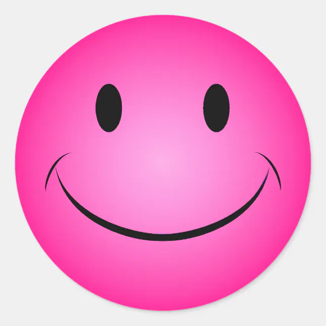 Pink Face Sticker | Zazzle