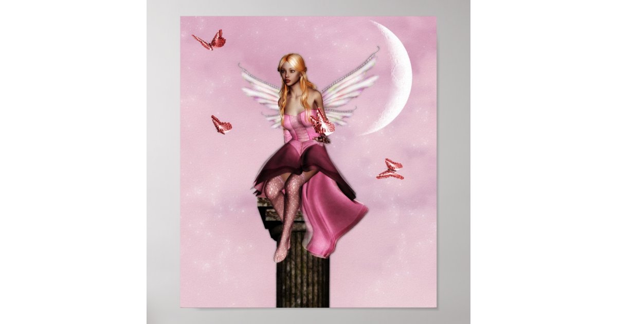 Pink fairy fantasy Poster | Zazzle