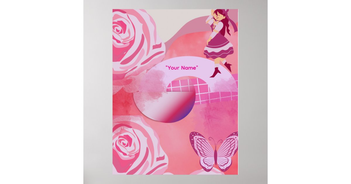 Pink Fantasy Aesthetic Dreamscape Poster | Zazzle