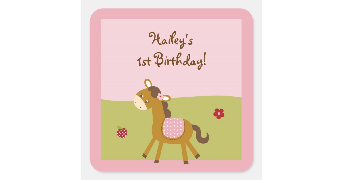 Pink Farm Animal Stickers Envelope Seals | Zazzle