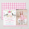 Pink Farm Party Birthday Invitation | Zazzle