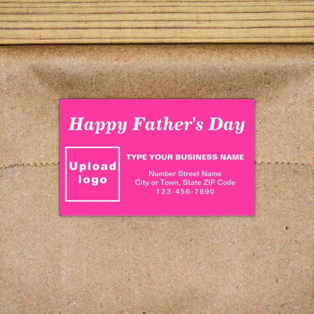 Pink Father’s Day Business Rectangle Sticker | Zazzle