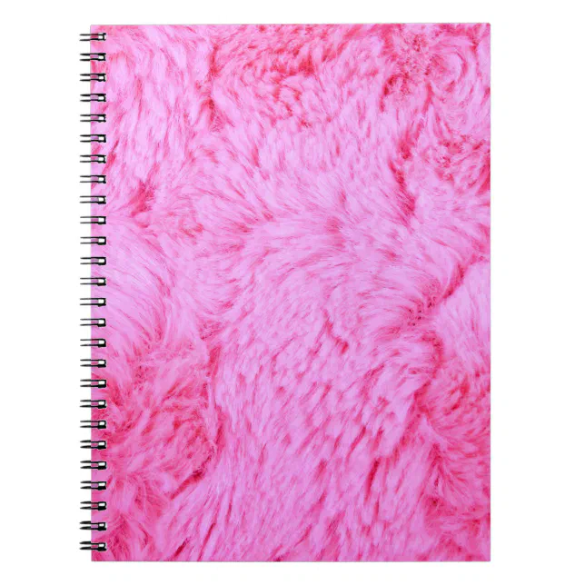 Pink Faux Fur Notebook | Zazzle