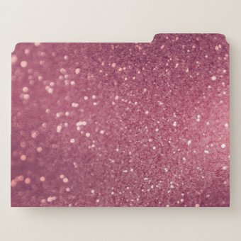 Pink faux glitter chic string lights sparkling file folder | Zazzle