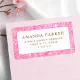 Pink faux glitter return address label | Zazzle