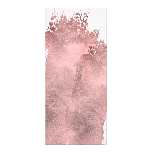 pink faux metallic paint stroke rack card | Zazzle