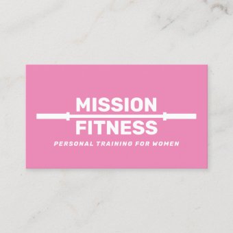 Pink Female Fitness Personal Trainer Business Card | Zazzle