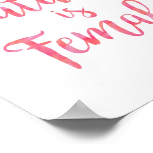 Pink Feminist Quote The Future is Female Poster | Zazzle