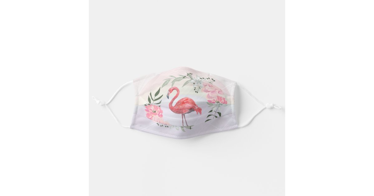 Pink Flamingo Adult Cloth Face Mask | Zazzle