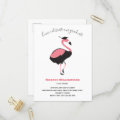 Pink Flamingo Animal Graduation Invitation Postcard | Zazzle