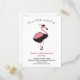 Pink Flamingo Animal Graduation Invitation Postcard | Zazzle