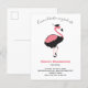 Pink Flamingo Animal Graduation Invitation Postcard | Zazzle