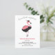 Pink Flamingo Animal Graduation Invitation Postcard | Zazzle