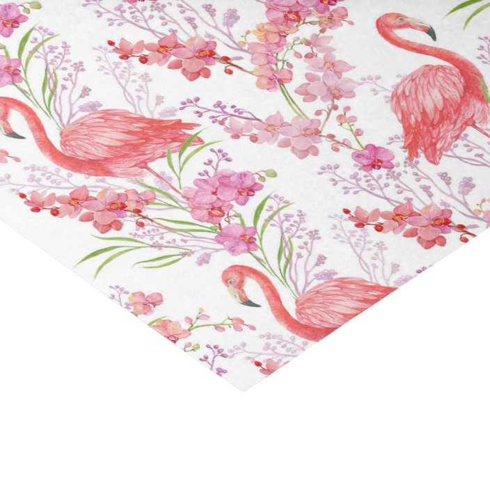 Pink flamingo beach pattern party tissue tissue paper | Zazzle.com