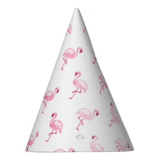 Pink Flamingo Birthday Party Pattern Party Hat | Zazzle