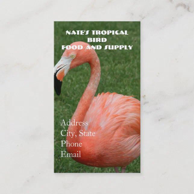 Pink Flamingo Business Card | Zazzle