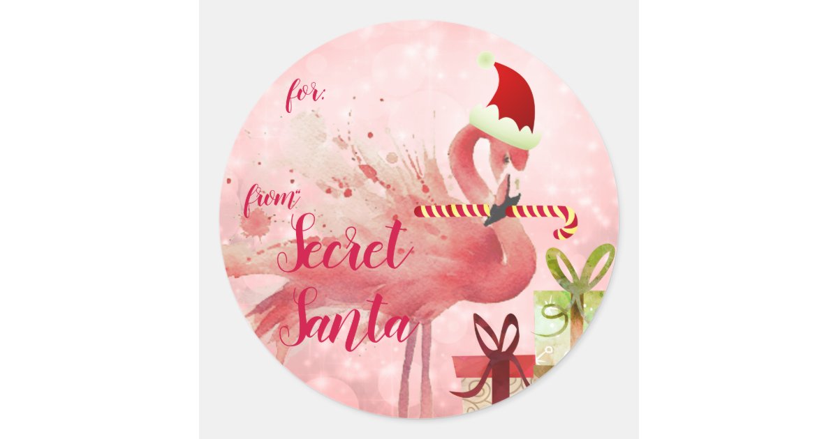 Pink Flamingo Christmas Gift Tags | Zazzle