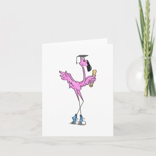 Pink Flamingo Graduation Announcement Card | Zazzle