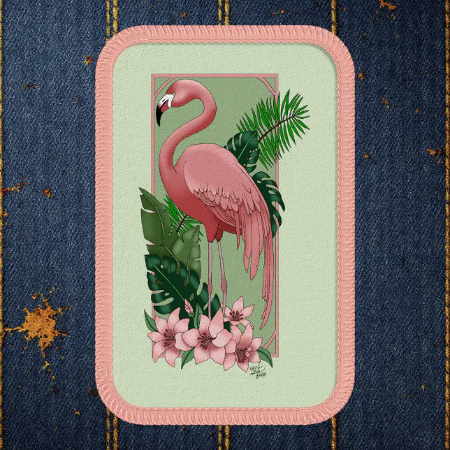Pink Flamingo Green Leaves Lily Patch | Zazzle