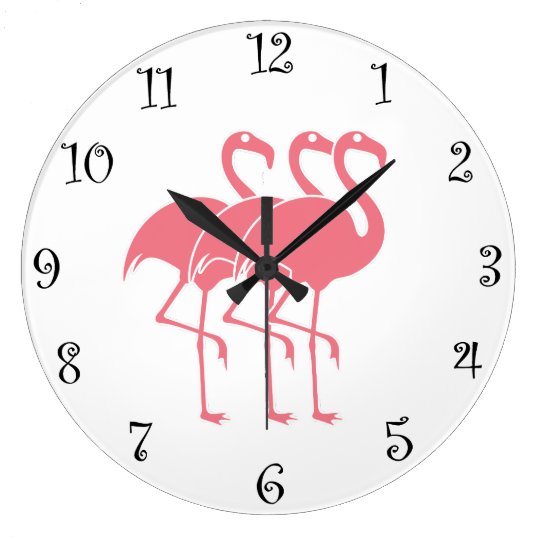 Pink Flamingo Kitchen Clocks | Zazzle.com