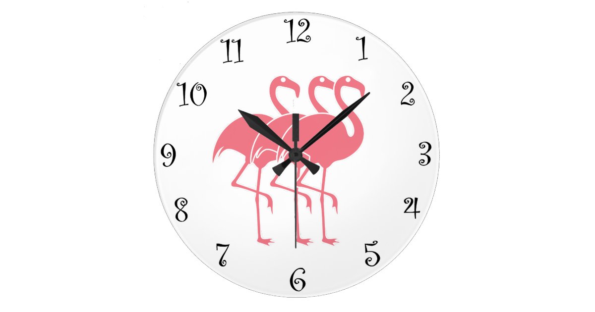 Pink Flamingo Kitchen Clocks | Zazzle.com