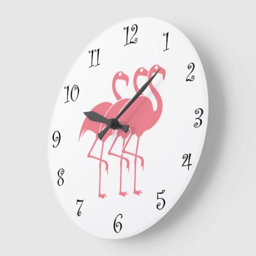 Pink Flamingo Kitchen Clocks | Zazzle
