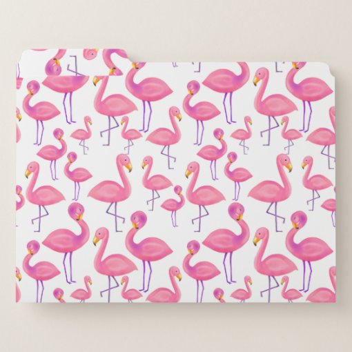 Pink Flamingo Pattern Modern Girly File Folder | Zazzle