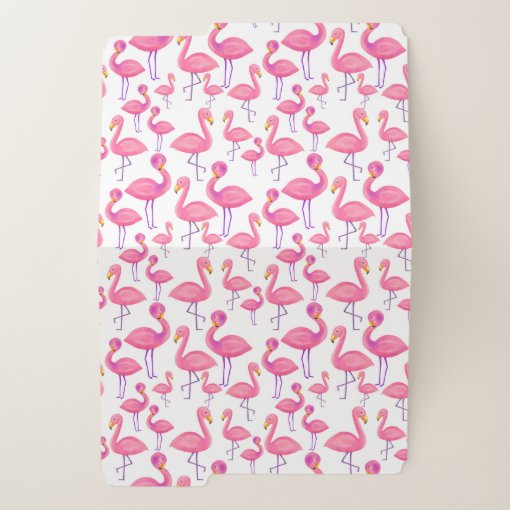 Pink Flamingo Pattern Modern Girly File Folder | Zazzle