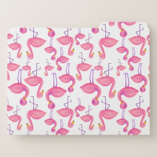 Pink Flamingo Pattern Modern Girly File Folder | Zazzle