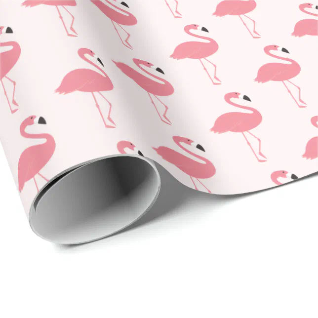 Pink Flamingo Pattern Wrapping Paper | Zazzle