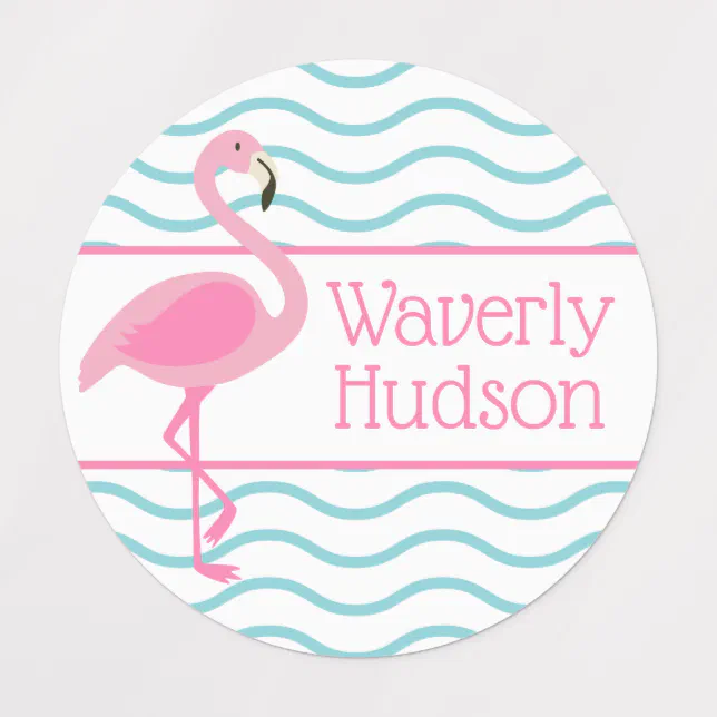 Pink Flamingo Personalized Clothing Labels | Zazzle