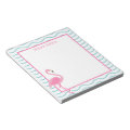 Pink Flamingo Personalized Notepad | Zazzle